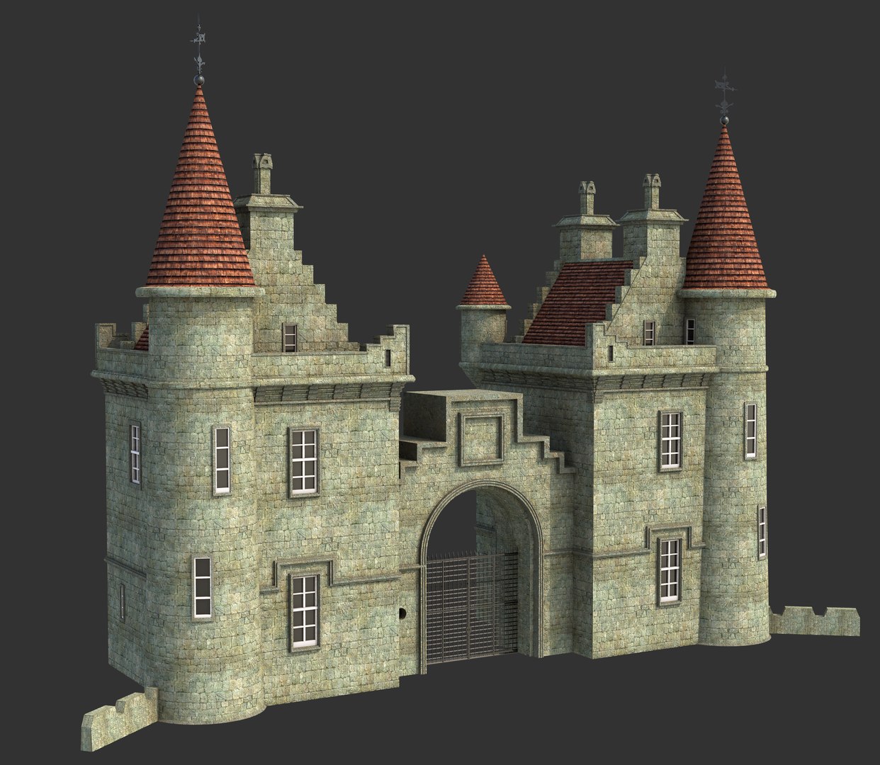 Fantasy Castle Gate 3D - TurboSquid 1719125