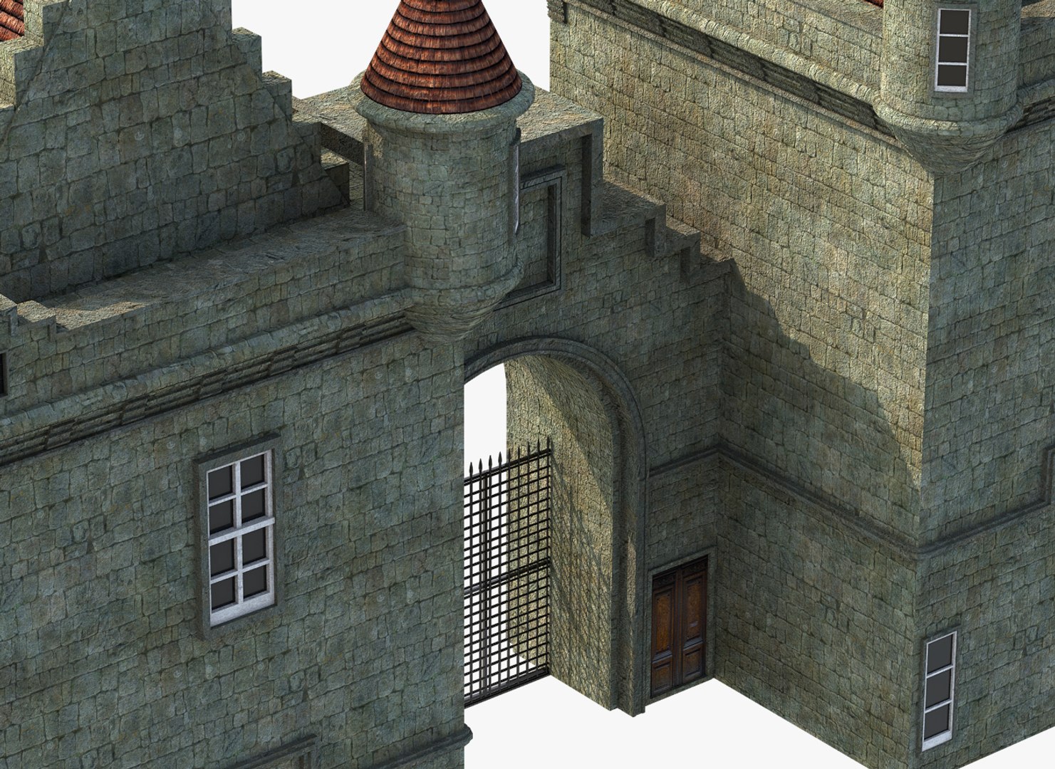 Fantasy Castle Gate 3D - TurboSquid 1719125