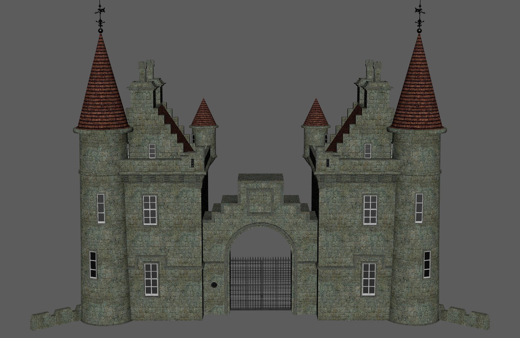 Fantasy Castle Gate 3D - TurboSquid 1719125