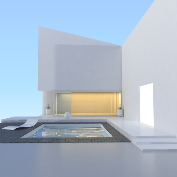 modern pool v2 3d 3ds