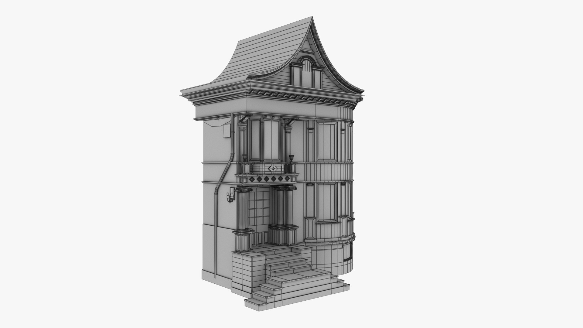 3D Victorian House Model - TurboSquid 1573011