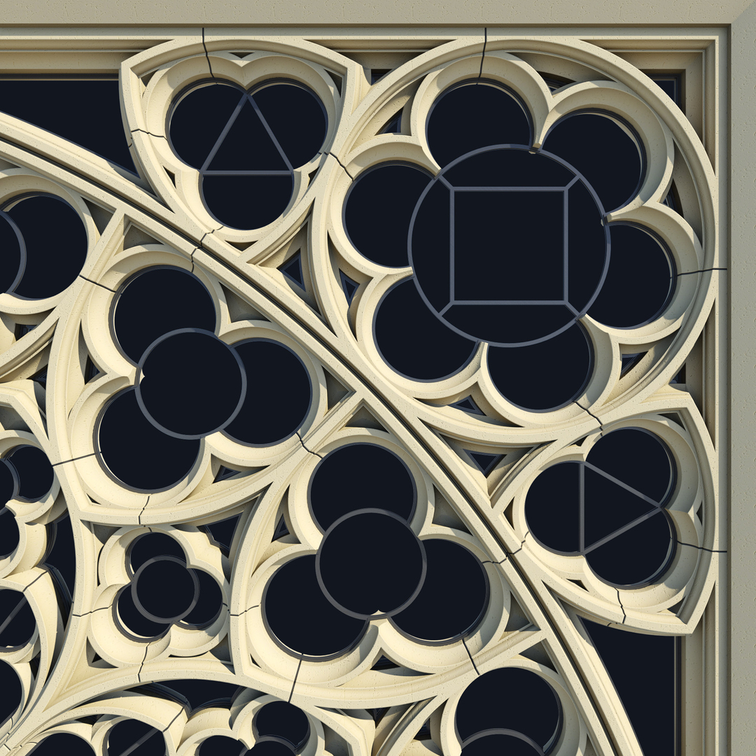 modèle 3D de Cathédrale Notre Dame gothique rosace - TurboSquid 965515