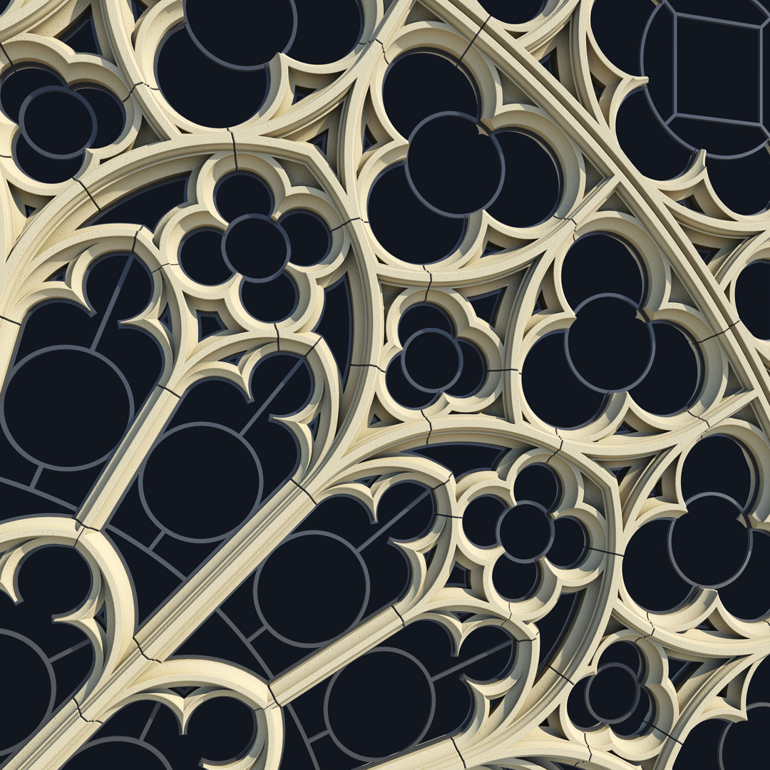 modèle 3D de Cathédrale Notre Dame gothique rosace - TurboSquid 965515