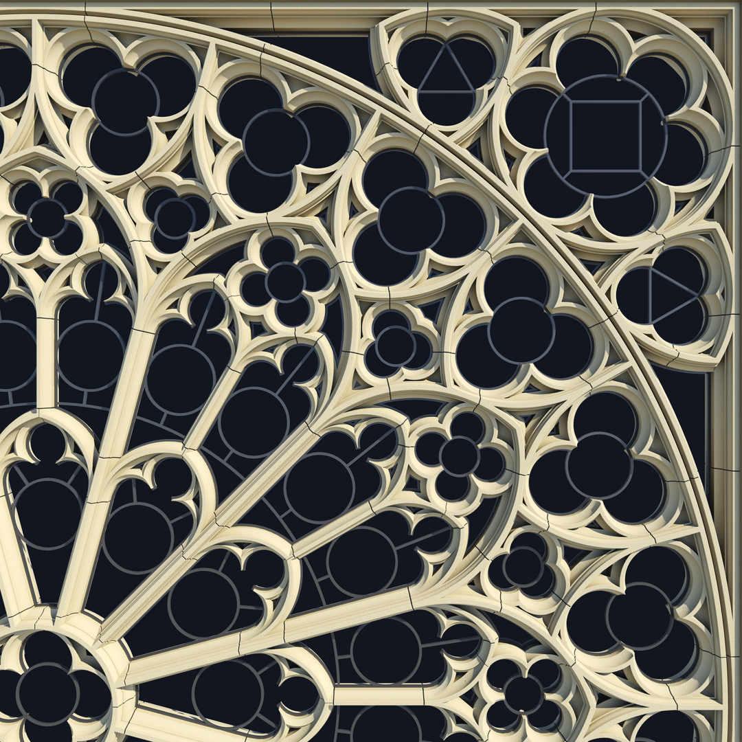 modèle 3D de Cathédrale Notre Dame gothique rosace - TurboSquid 965515