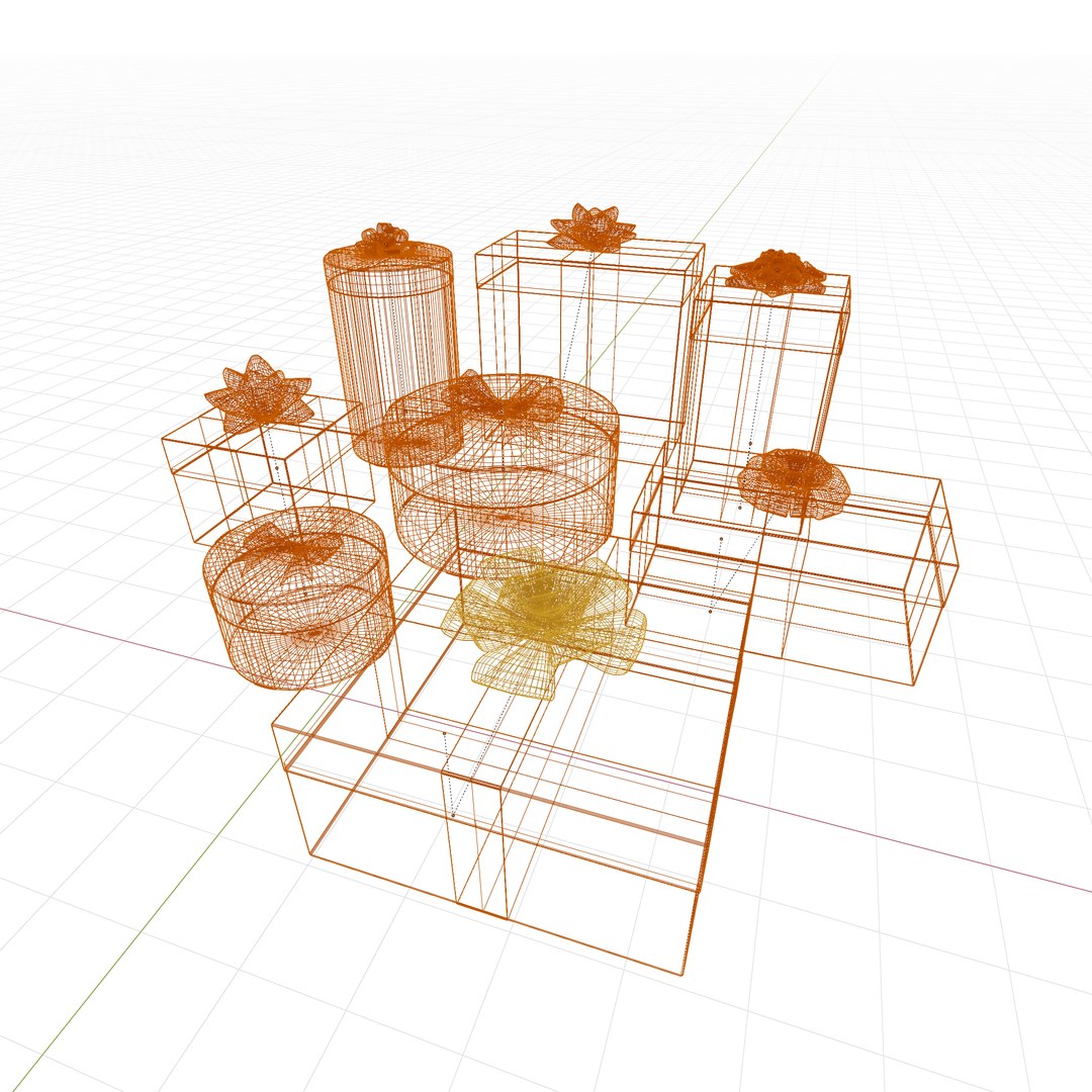 3D Gift Box Kit - TurboSquid 1820036