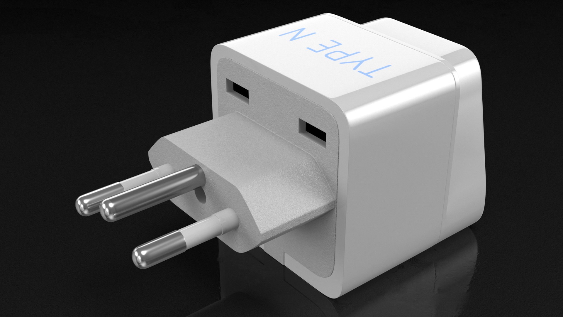 Type N Universal Plug Adapter White 3D Model - TurboSquid 1841228