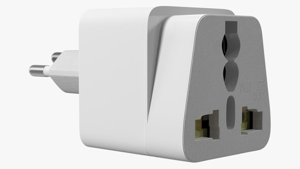 Type N Universal Plug Adapter White 3D model - TurboSquid 1841228