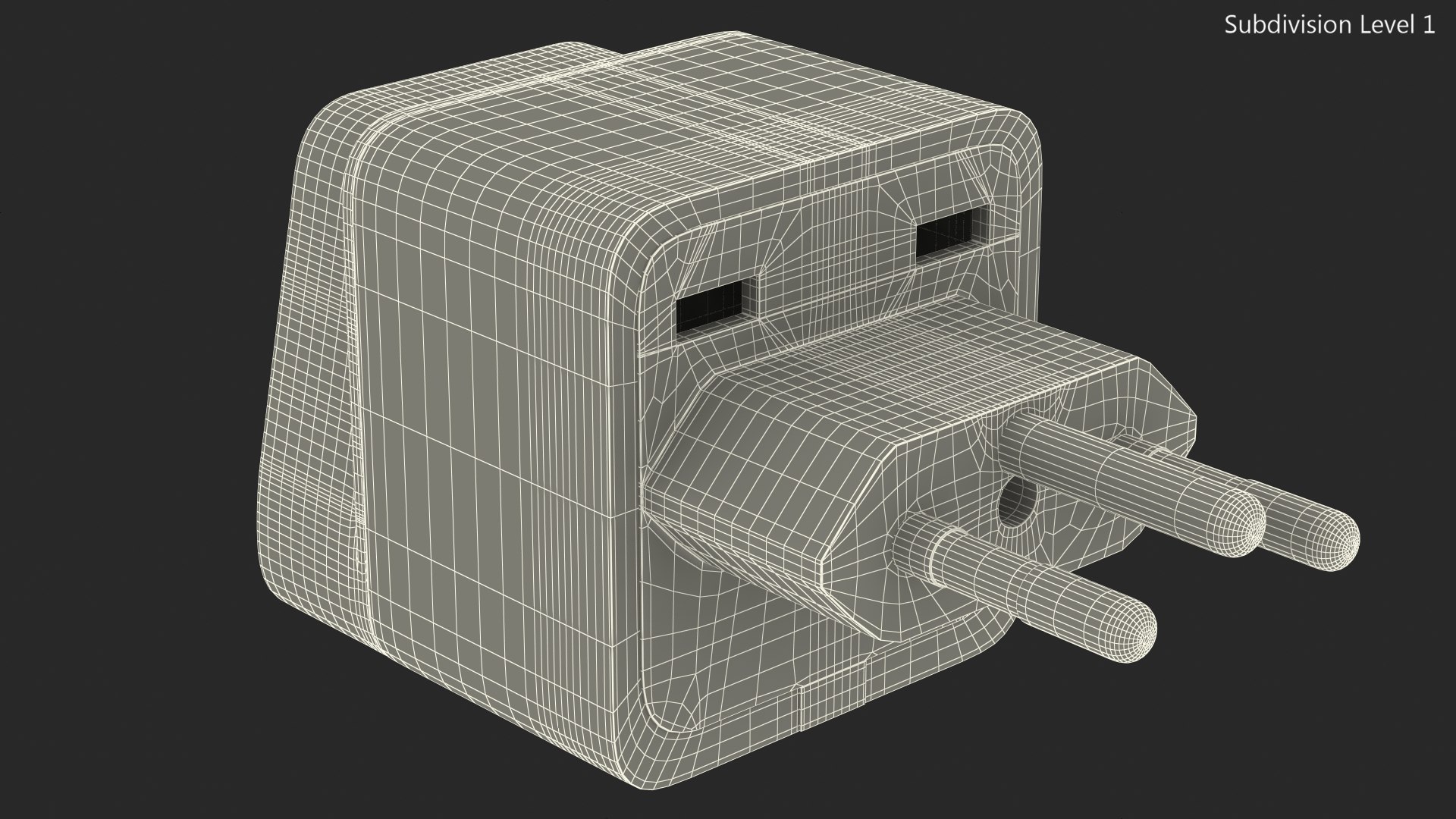 Type N Universal Plug Adapter White 3D Model - TurboSquid 1841228