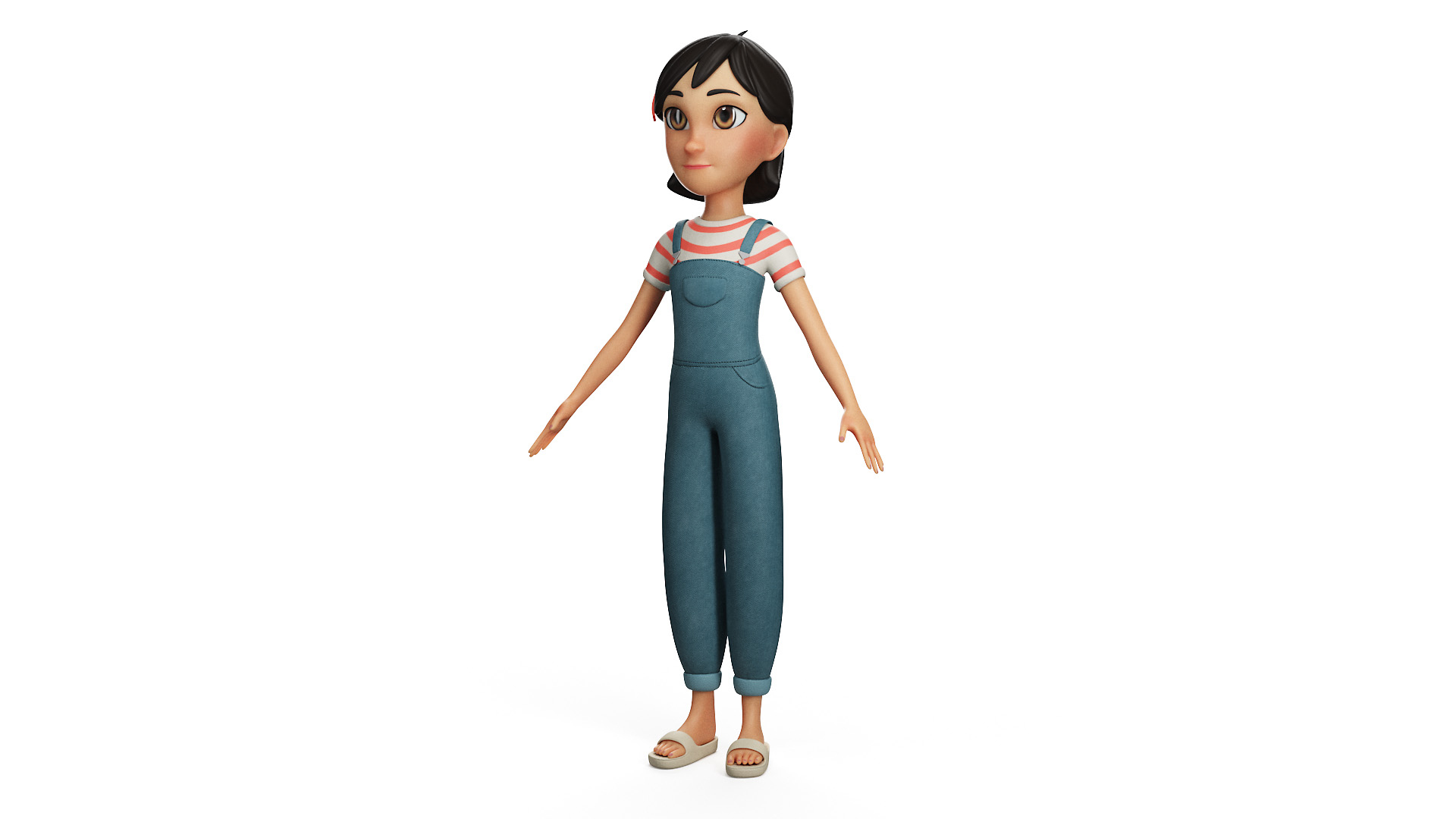 Cartoon girl character 3D model - TurboSquid 1952634
