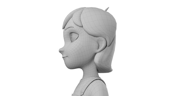 Cartoon Girl Character 3d Model Turbosquid 1952634