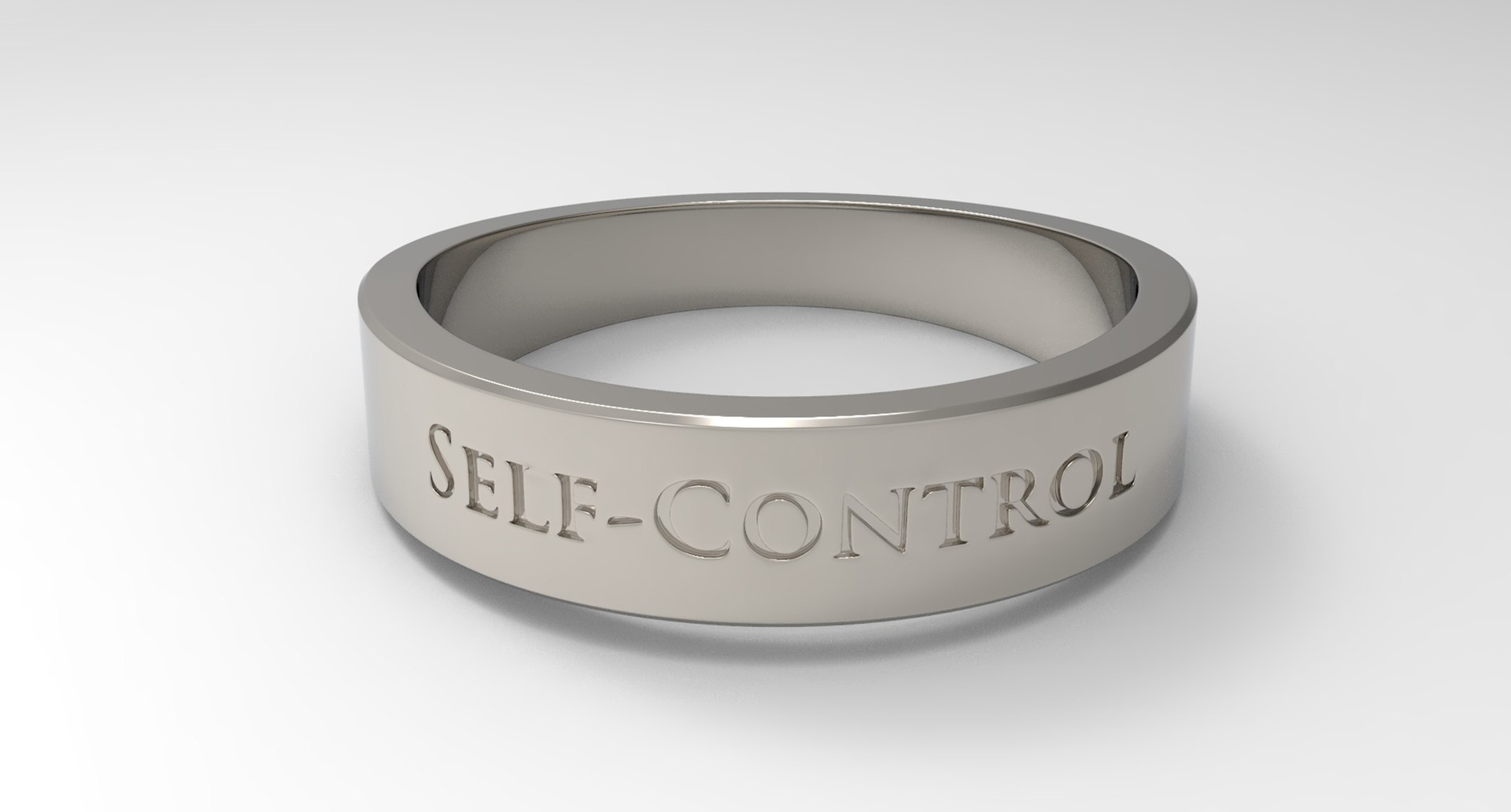 3D Self-Control Female Ring Platinum - TurboSquid 1927386