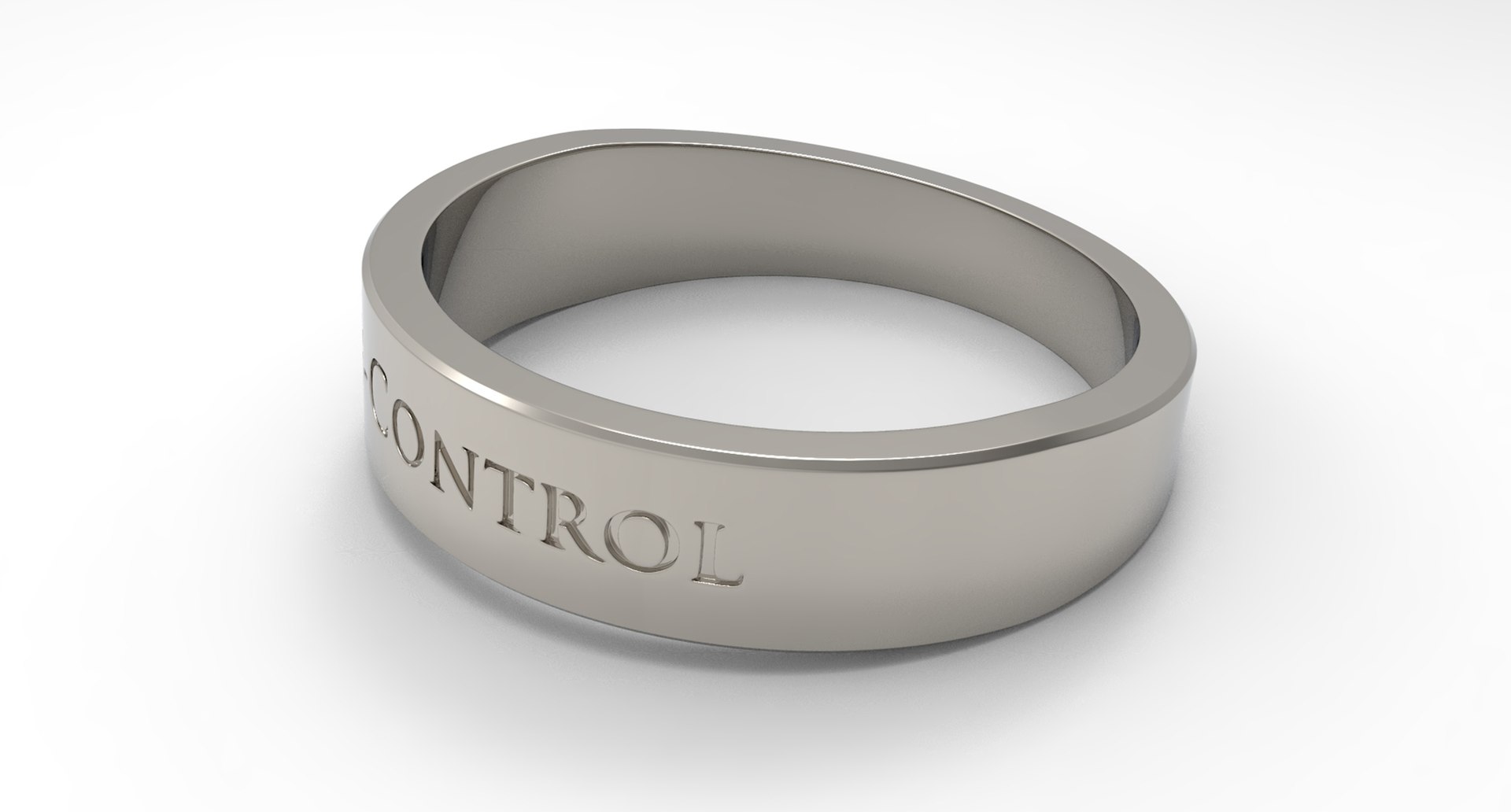 3D Self-Control Female Ring Platinum - TurboSquid 1927386