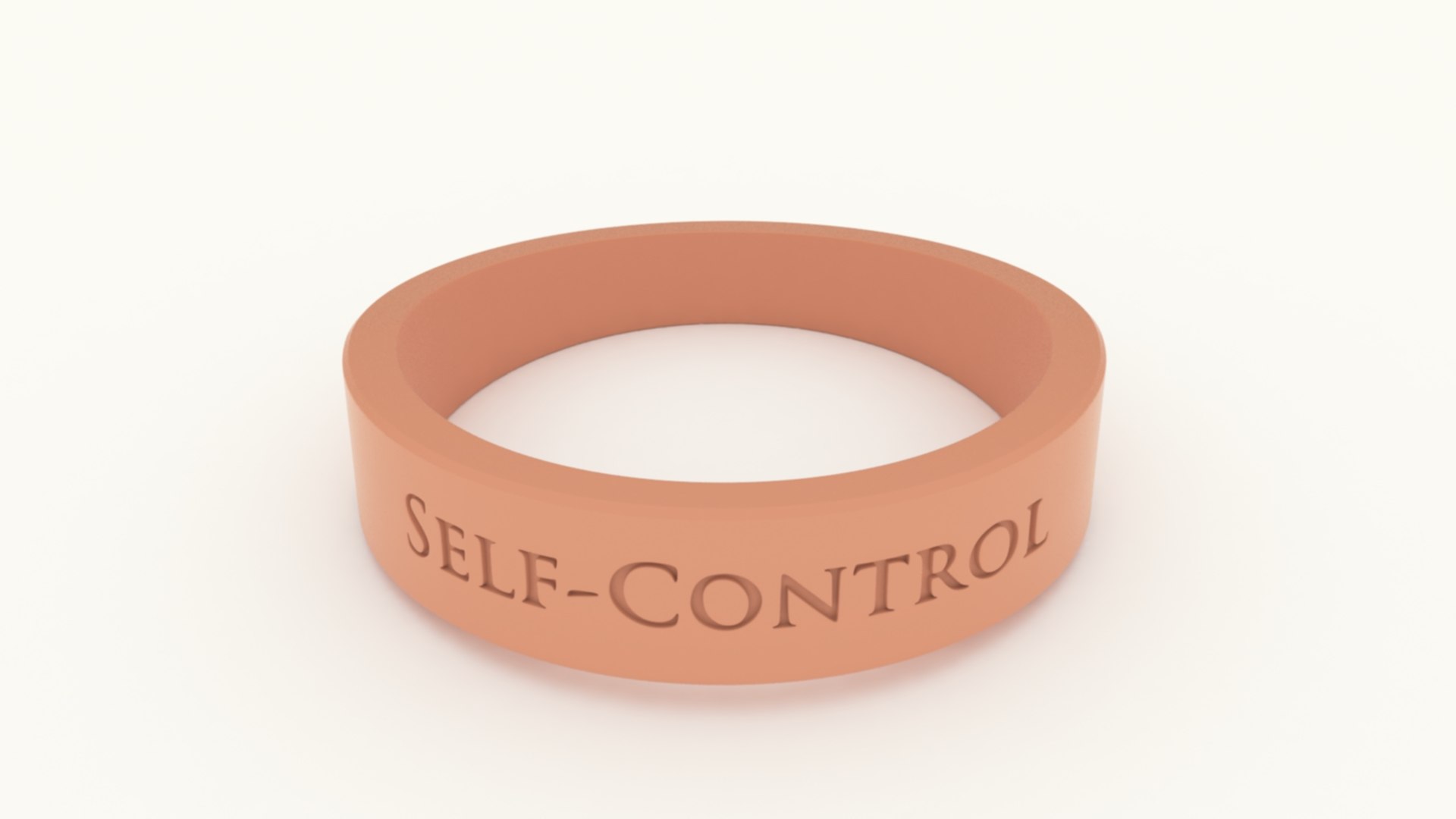 3D Self-Control Female Ring Platinum - TurboSquid 1927386