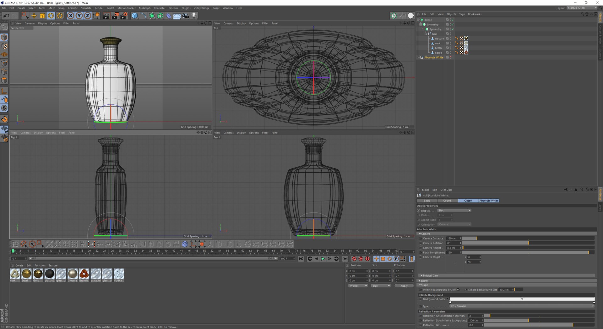 Alcohol Bottle Glass Liquid Model - TurboSquid 1327206