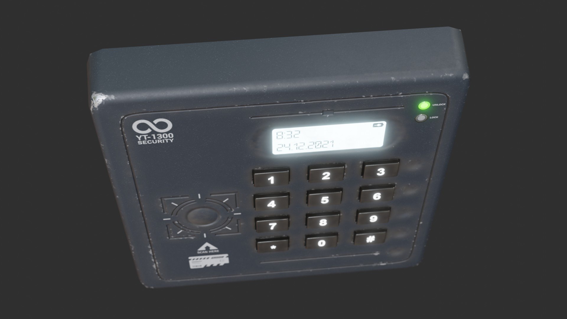 3D Electronic Door Lock - TurboSquid 1830459