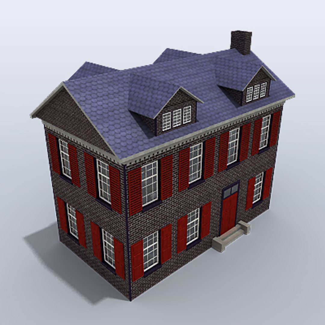 3d Small Town House Building