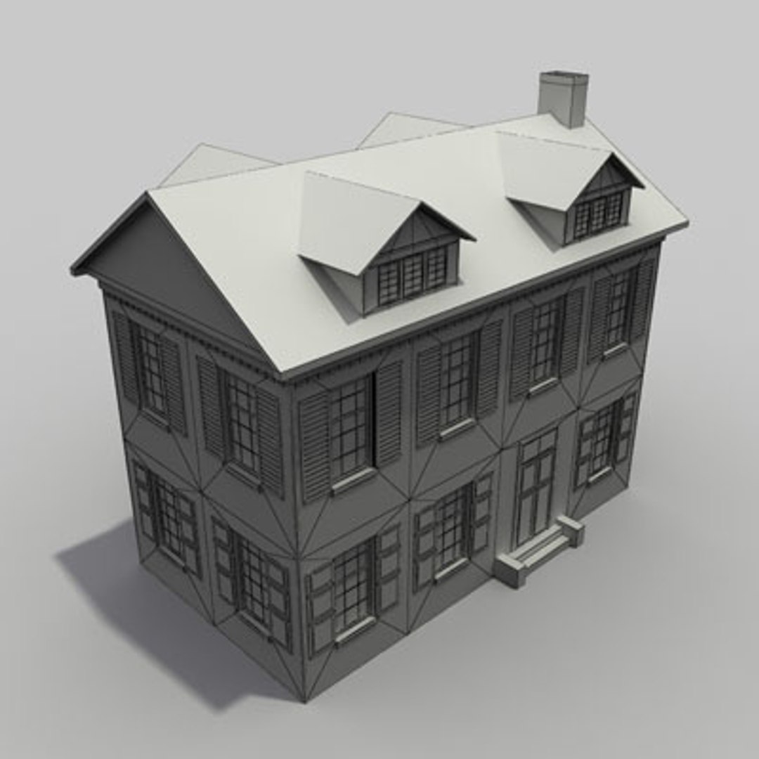 3d Small Town House Building