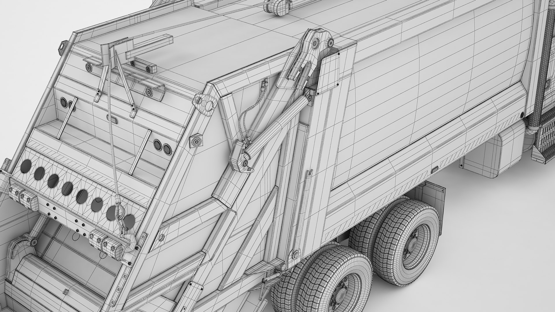 3D Garbage Truck Generic 02 - TurboSquid 1813217