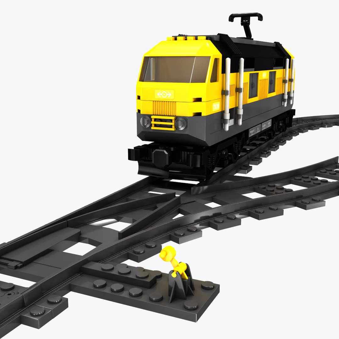 3d Lego Train Set Model