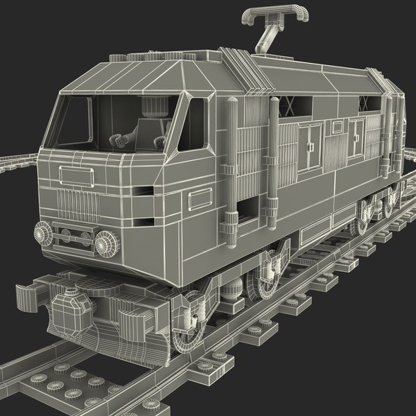 3d lego train set model