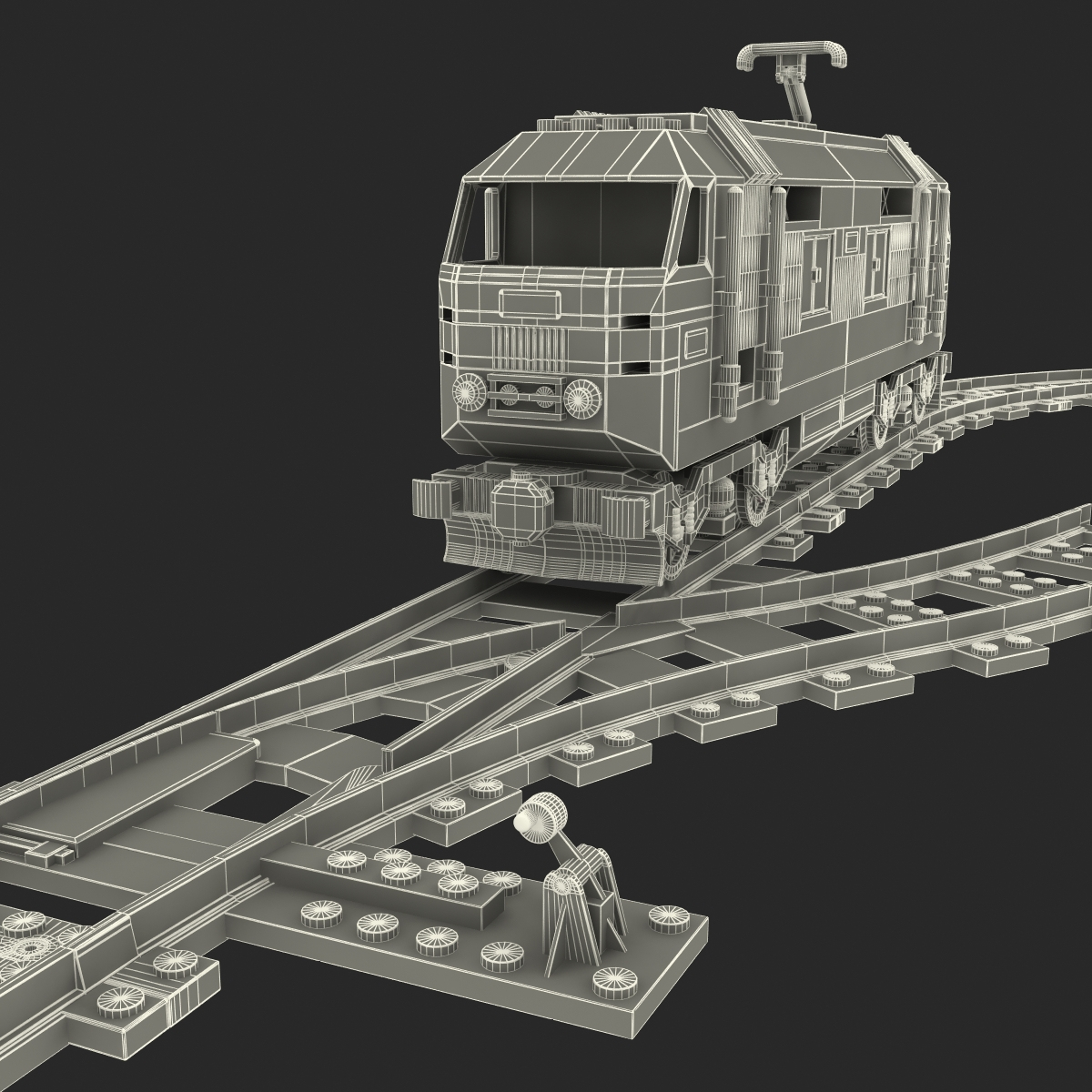 3d lego train set model