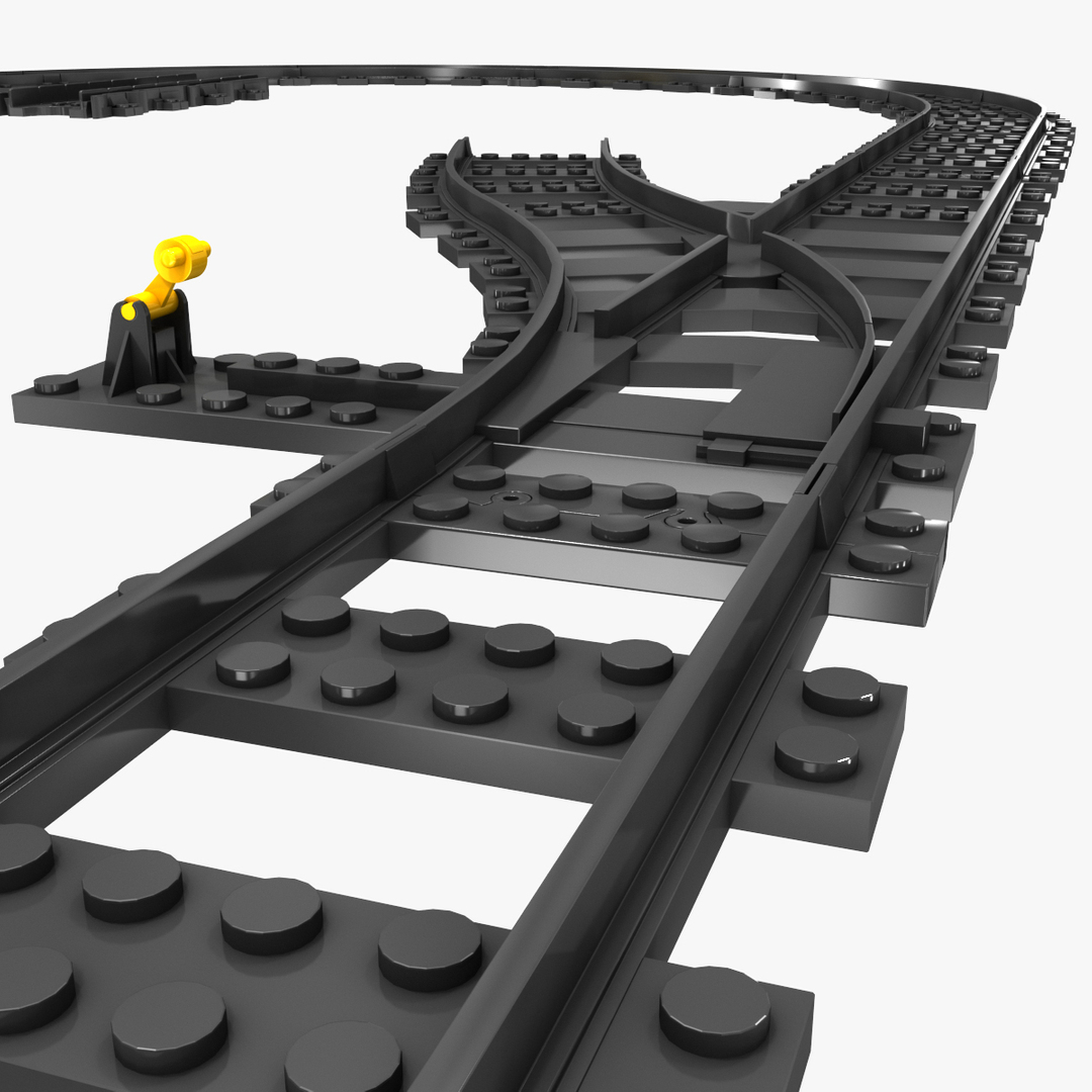 3d lego train set model