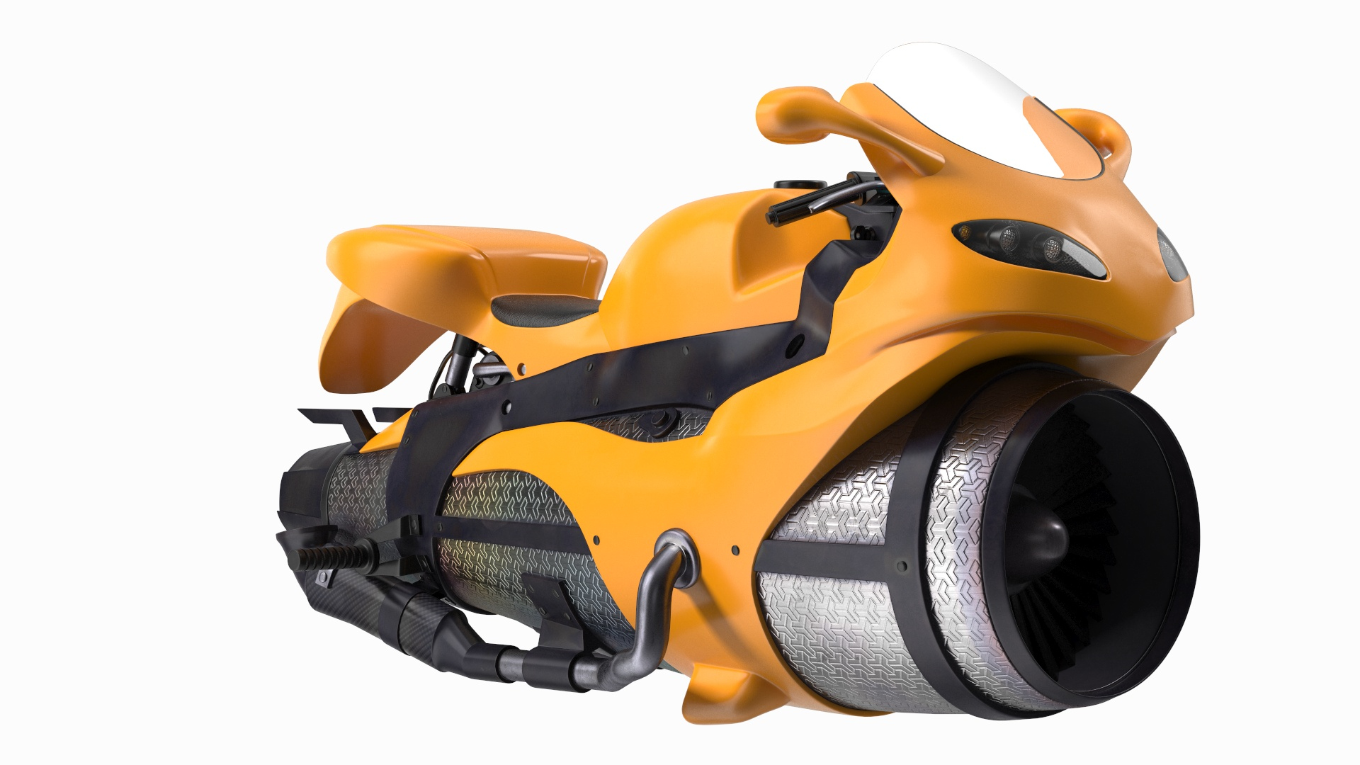 3D Futuristic Concept Motorcycle Yellow Rigged - TurboSquid 2248688