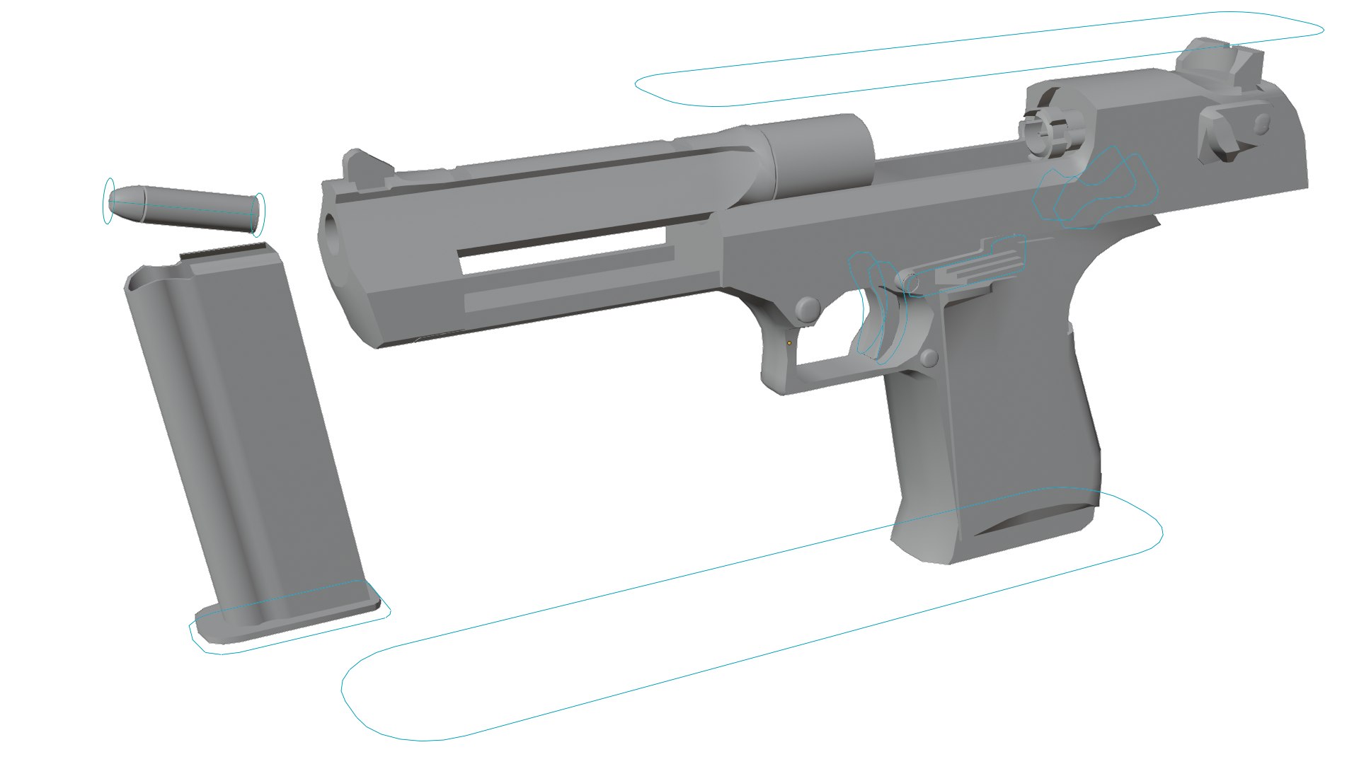 3D Desert Eagle Mark VII 50AE Game Ready - TurboSquid 1932981