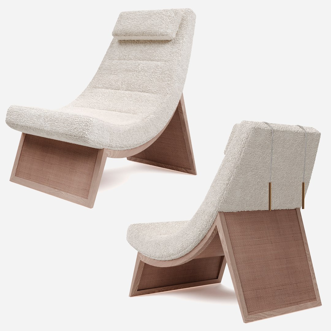3D McGuire furniture Sway lounge chair model - TurboSquid 2101401