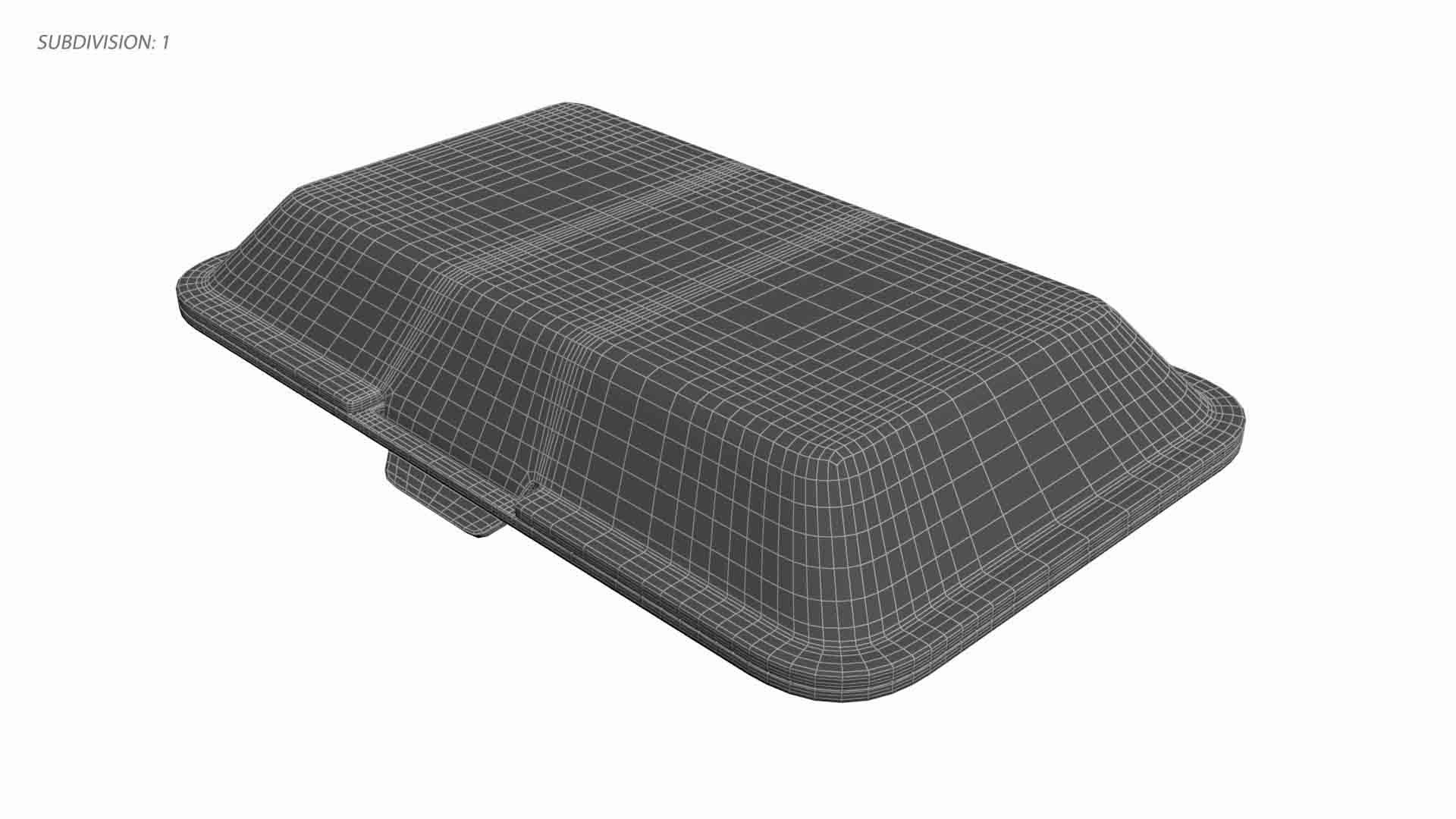 3D Model Take Away Food Styrofoam Box - TurboSquid 2327062