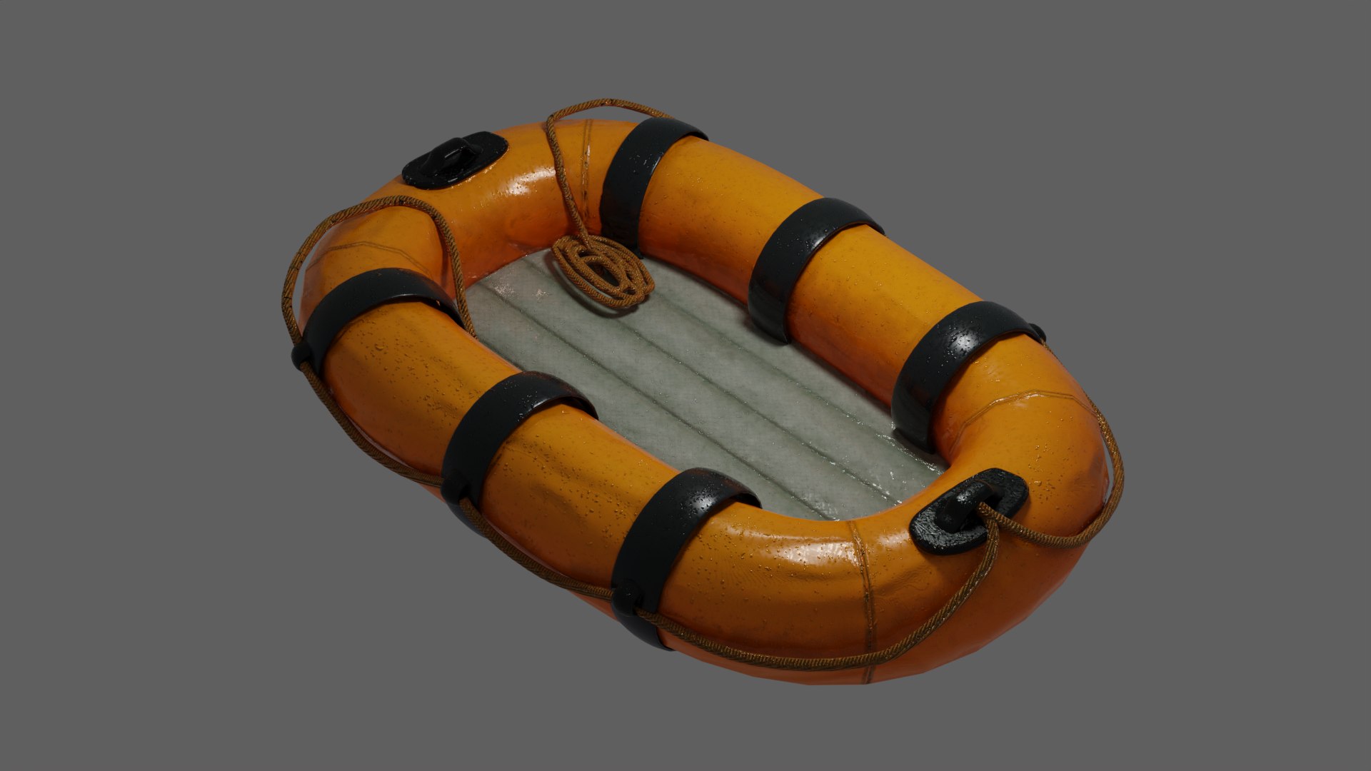 Yellow Raft Boat 3D Model - TurboSquid 2015879