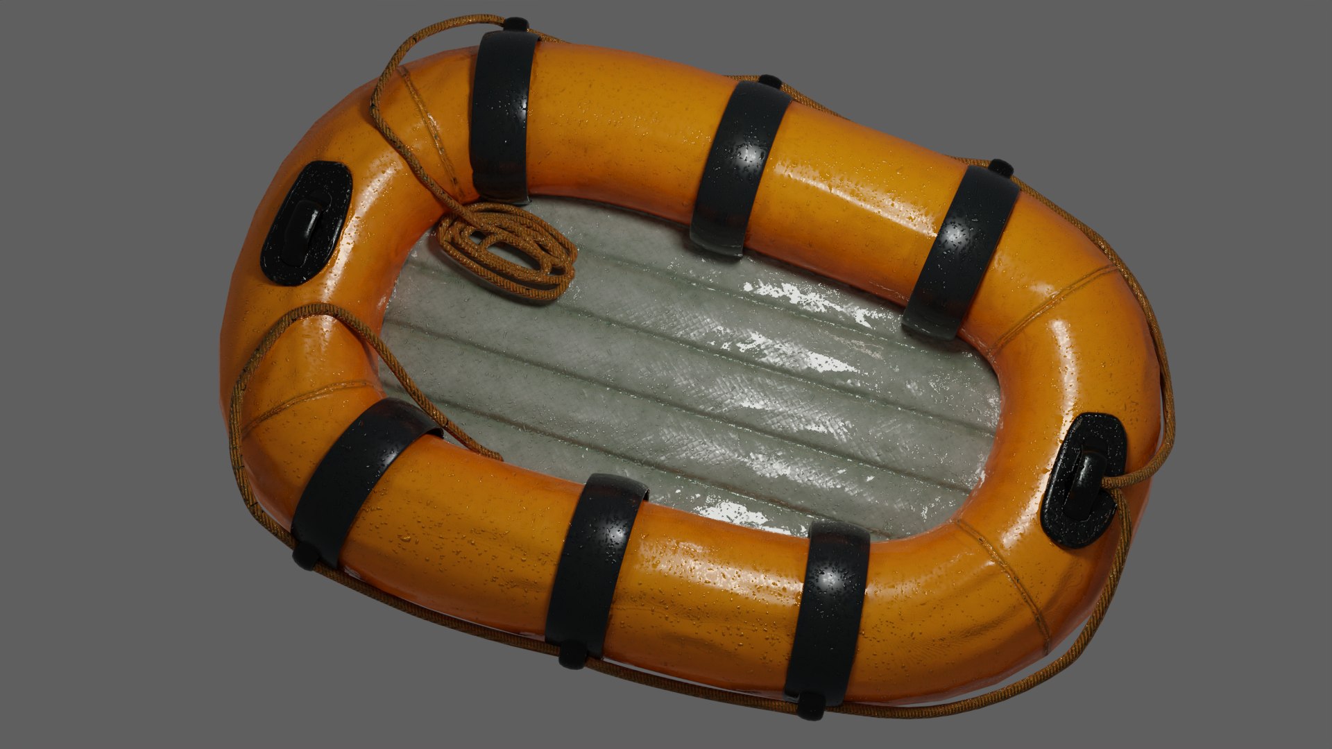 Yellow Raft Boat 3D Model - TurboSquid 2015879