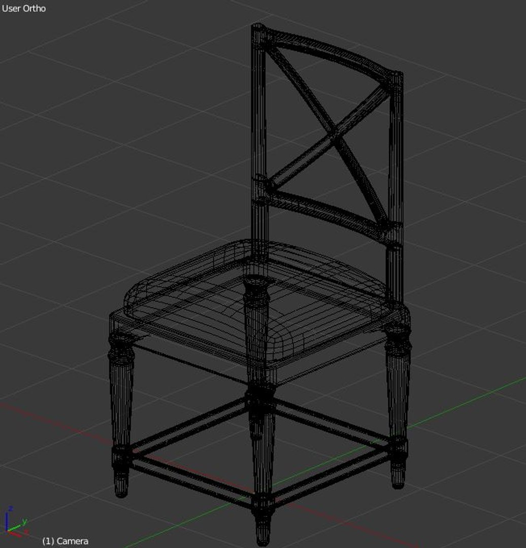 3d model simple chair
