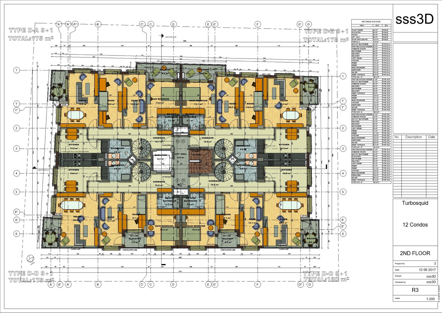 Apartment building revit 3D model - TurboSquid 1358289