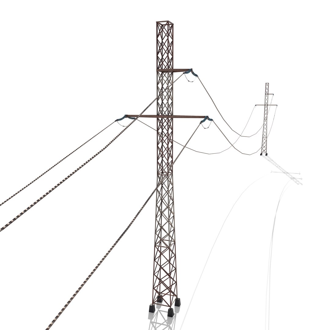 3D Electricity Poles Model - TurboSquid 1475859