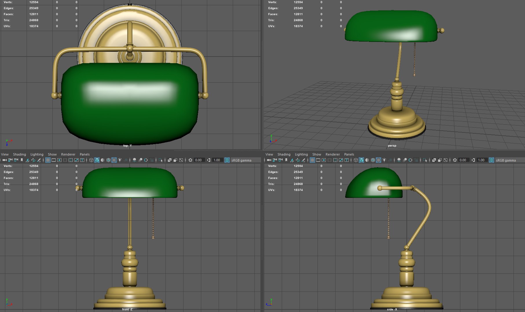 3D Model Bankers Lamp - TurboSquid 1851370