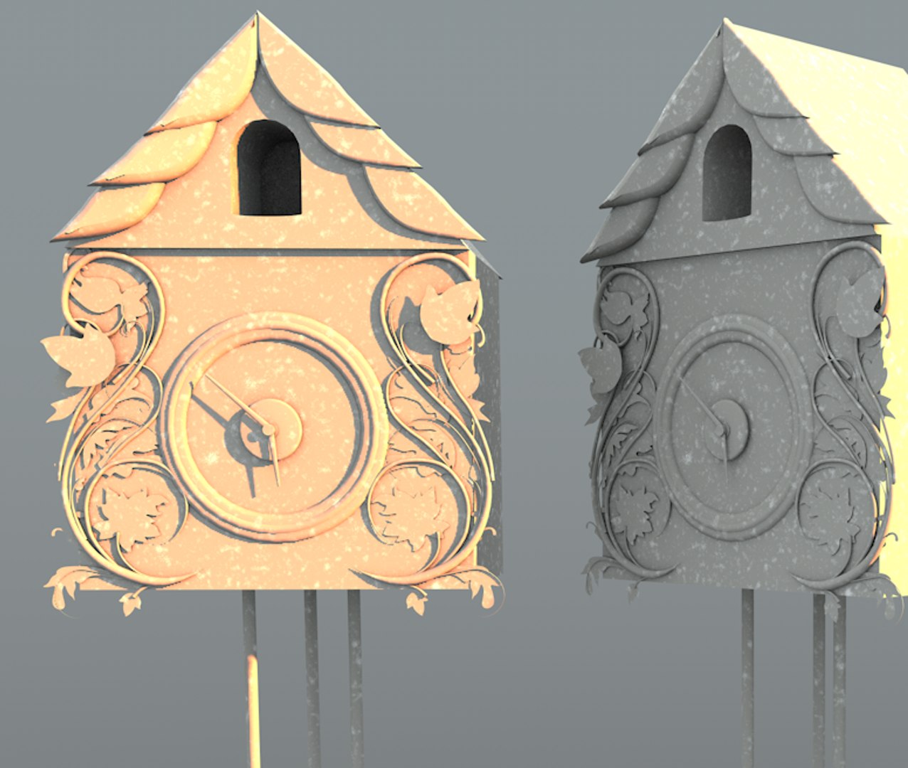 Cuckoo Clock C4d