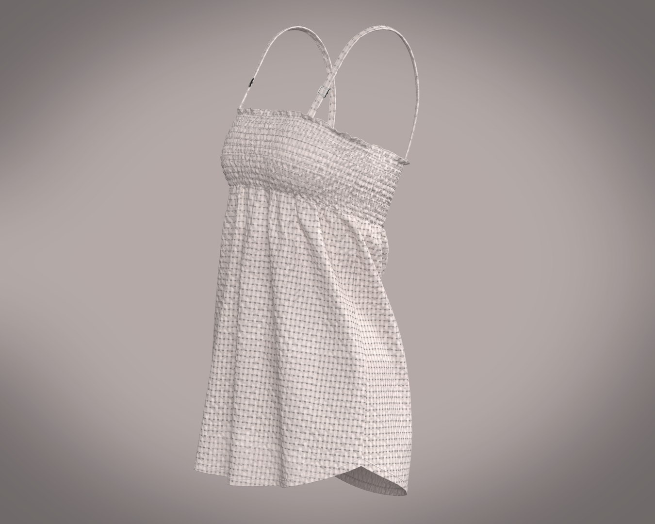 3D Puff texture cami sun top in pink model - TurboSquid 1996765