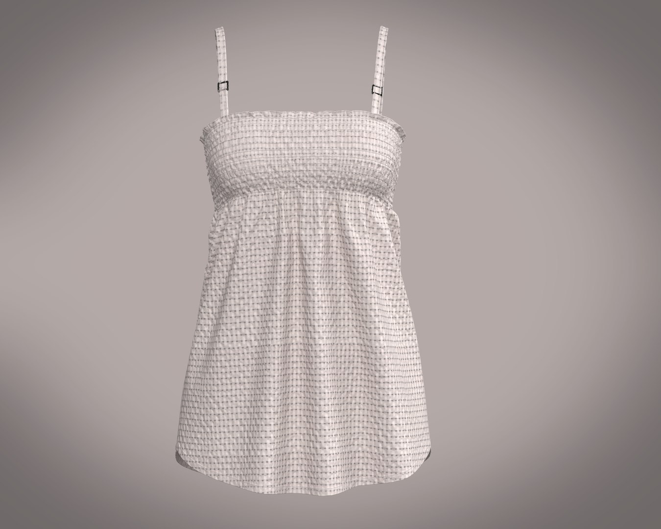 3D Puff texture cami sun top in pink model - TurboSquid 1996765