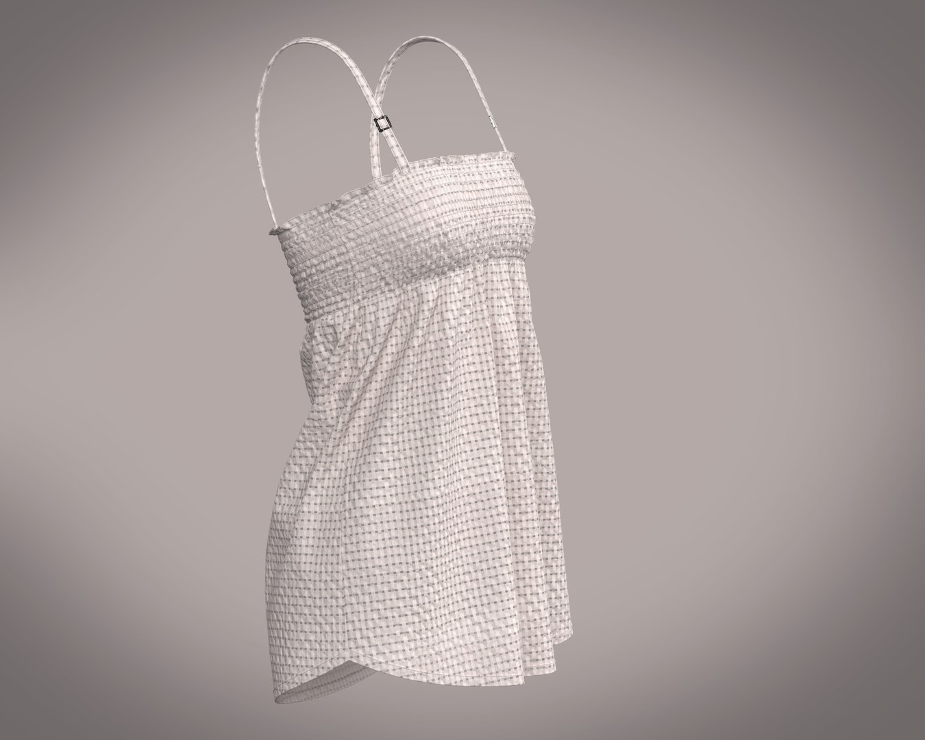 3D Puff texture cami sun top in pink model - TurboSquid 1996765