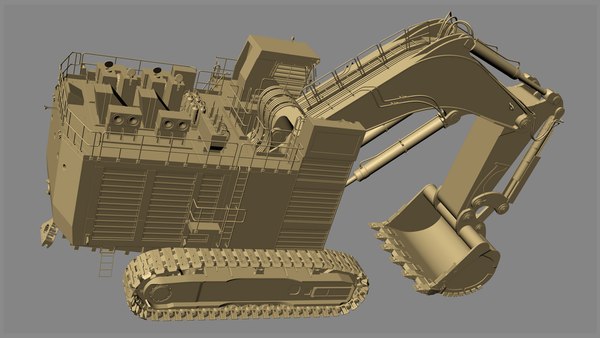 modelo 3d Mining Excavator Backhoe Generic - TurboSquid 2047759