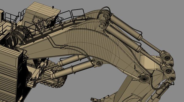 modelo 3d Mining Excavator Backhoe Generic - TurboSquid 2047759