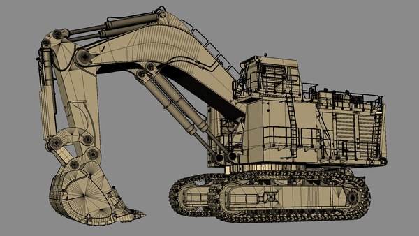 modelo 3d Mining Excavator Backhoe Generic - TurboSquid 2047759