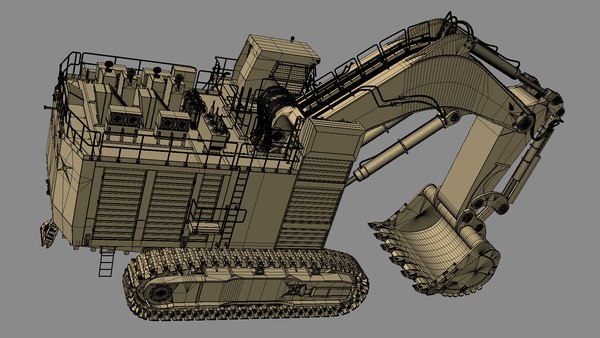 modelo 3d Mining Excavator Backhoe Generic - TurboSquid 2047759