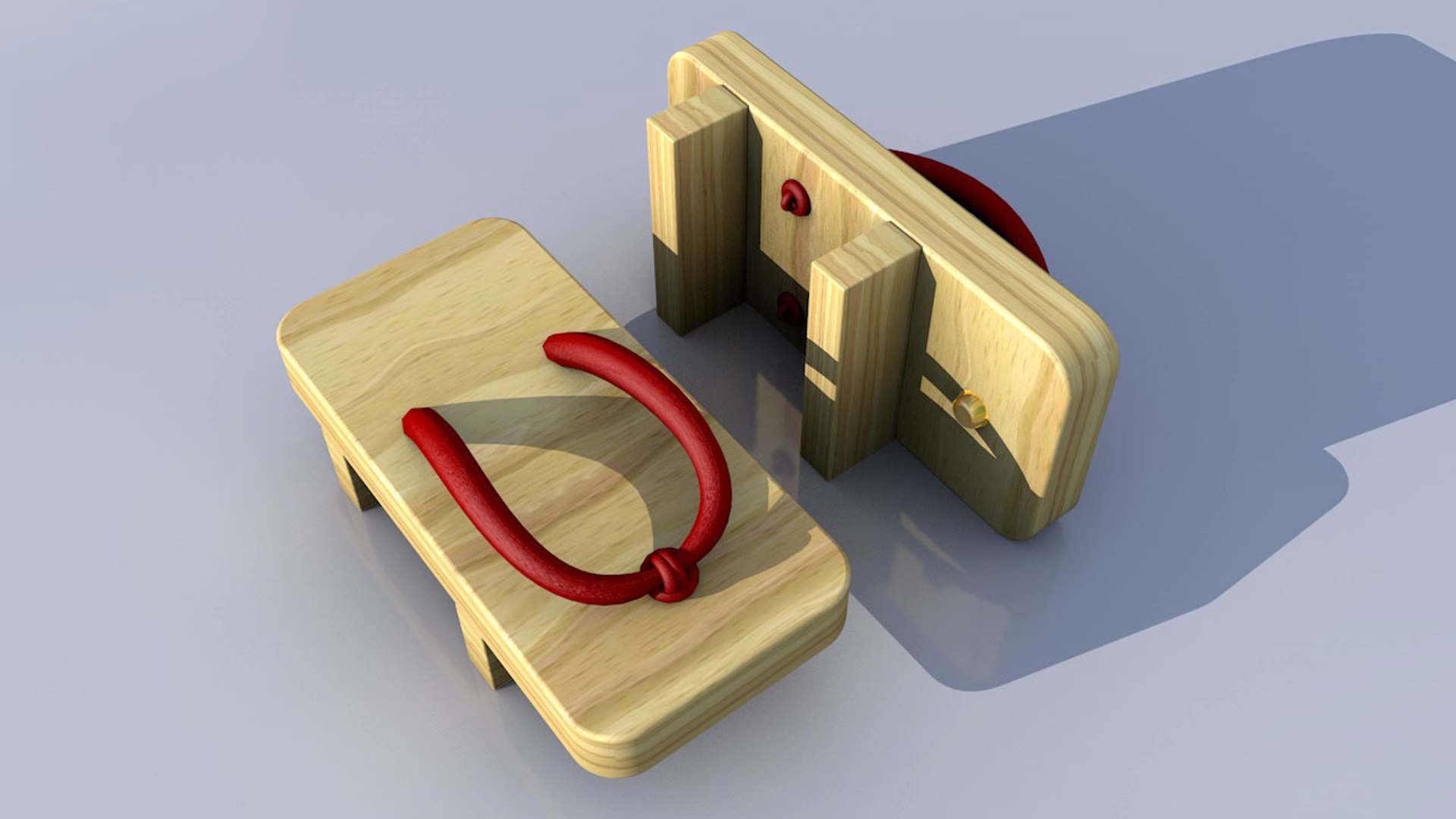 3D Geta Shoes - TurboSquid 1427288