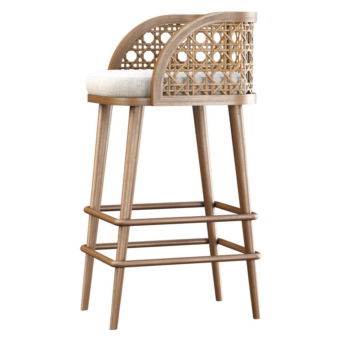 Rimma Rattan Bar Stool DS67 Model - TurboSquid 1722835