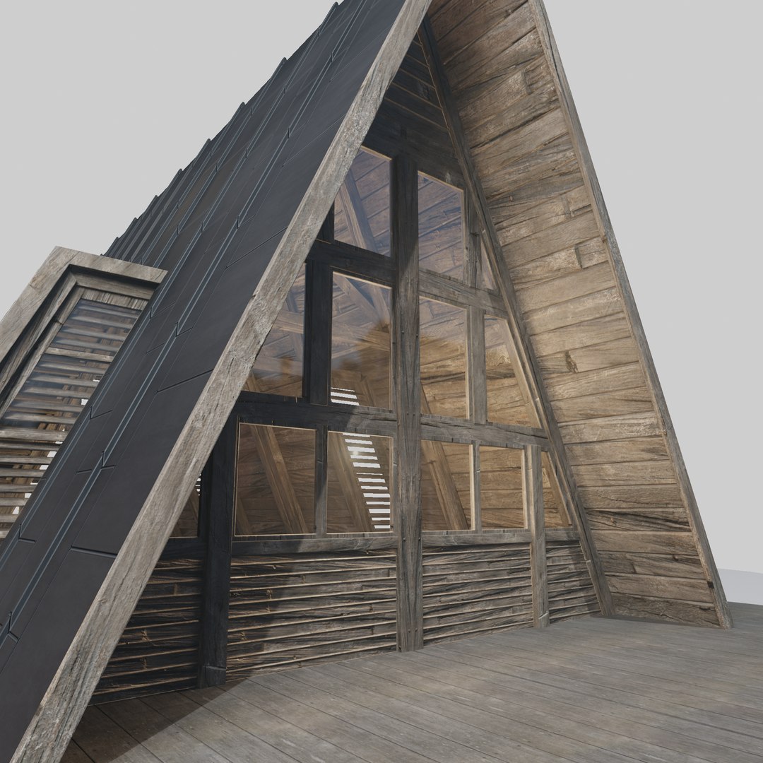 Triangular Wooden Modern House 3D - TurboSquid 1846811
