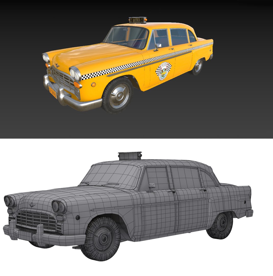 New York Retro Taxi Cab 3D model - TurboSquid 2004931