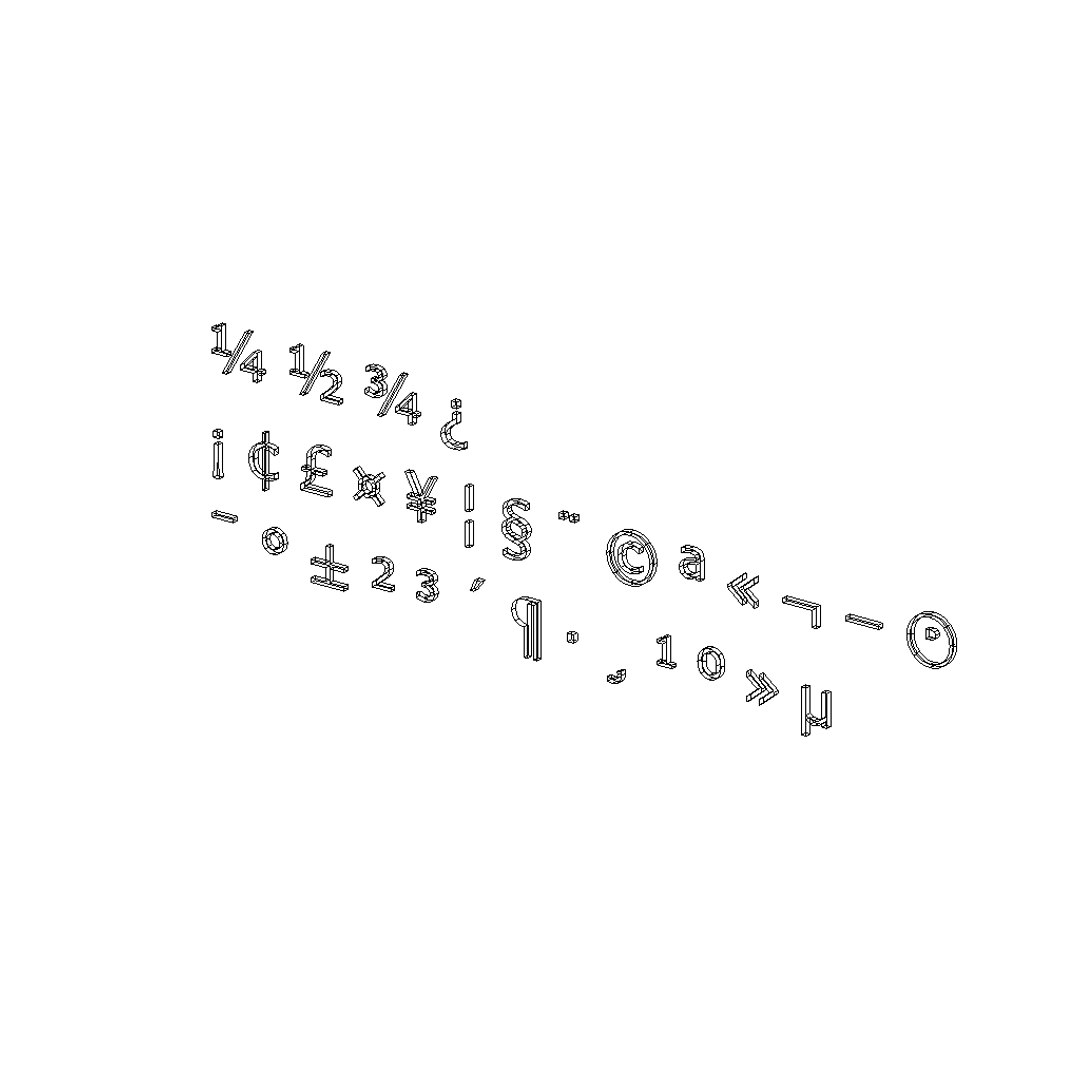 Symbols2 Meiryo Font Cg 3D Model - TurboSquid 1186932