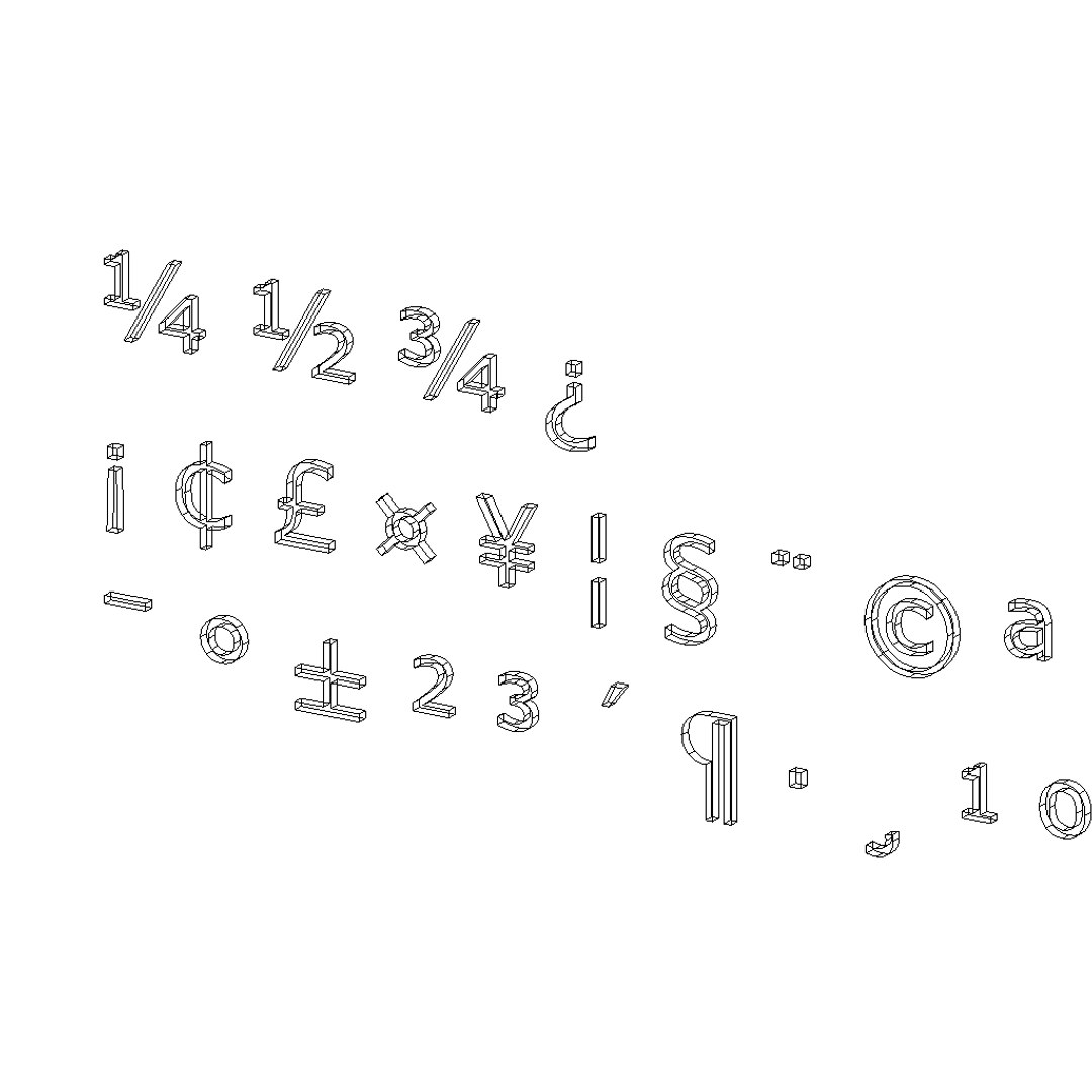 Symbols2 Meiryo Font Cg 3D Model - TurboSquid 1186932